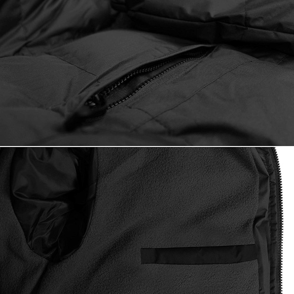 Jackets & Coats | Mens Winter Insulated Lined Removable Hood Jacket ...